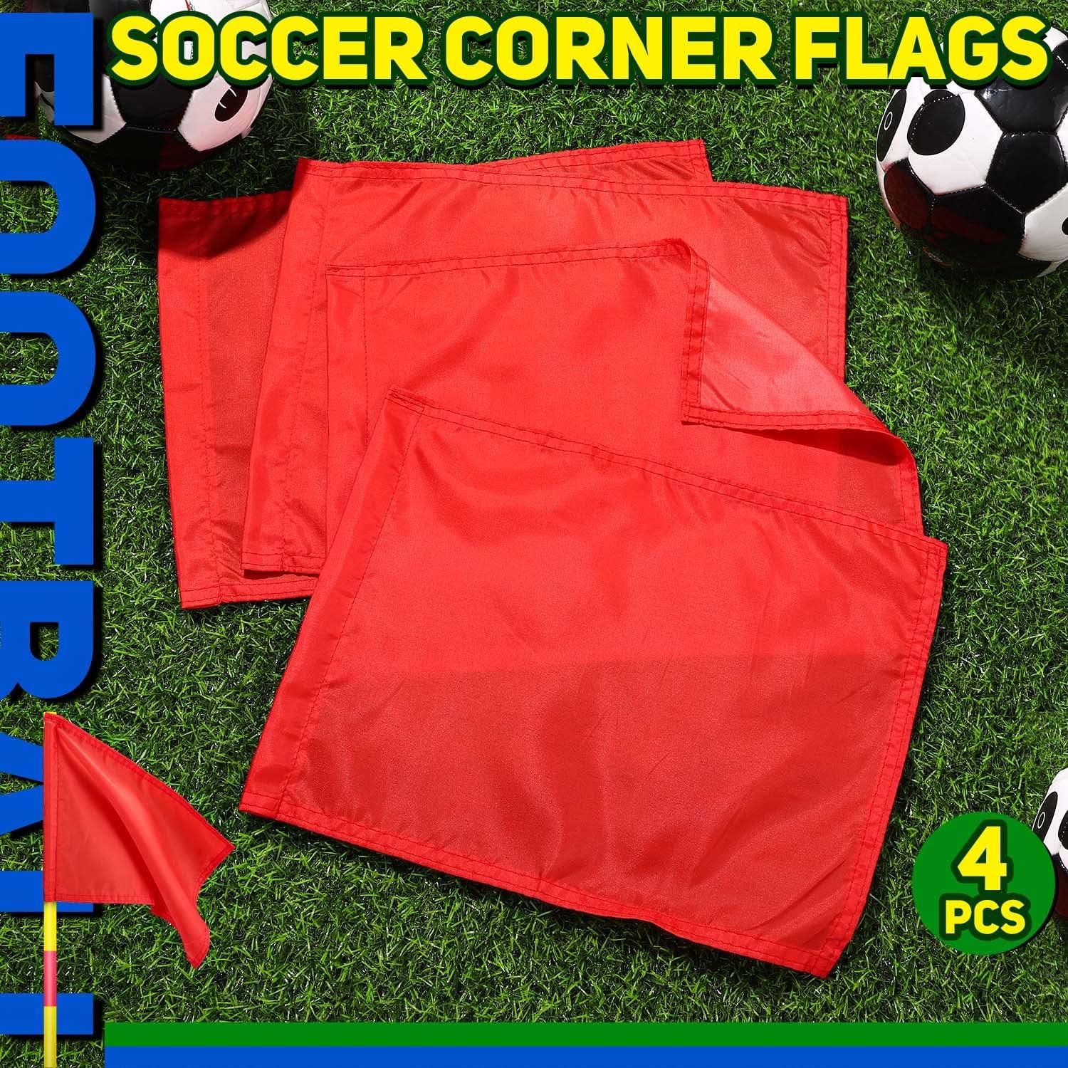 Tobwolf 4PCS Soccer Corner Flags - Portable Polyester Replacement Flags ...