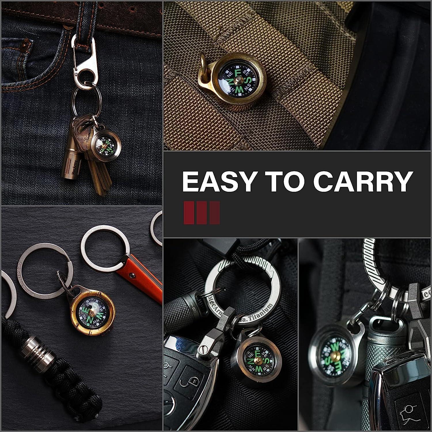 MecArmy CMP Titanium/Brass Grade Compass Teardrop Shaped Survival ...
