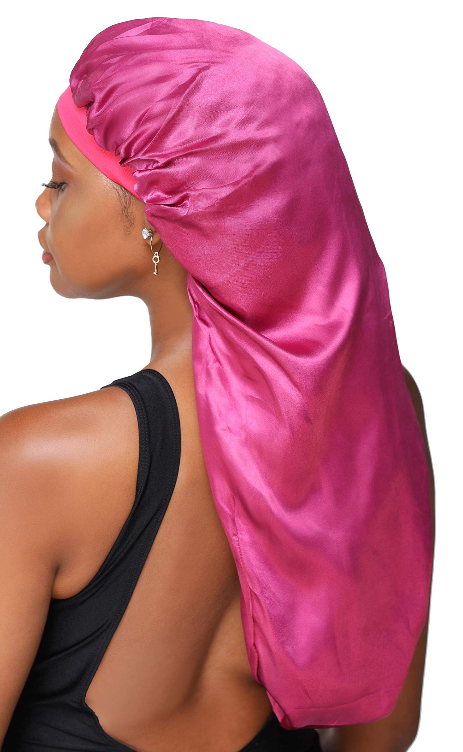 Snatched Flames Double Layered Satin Long Bonnet for Women - Perfect ...