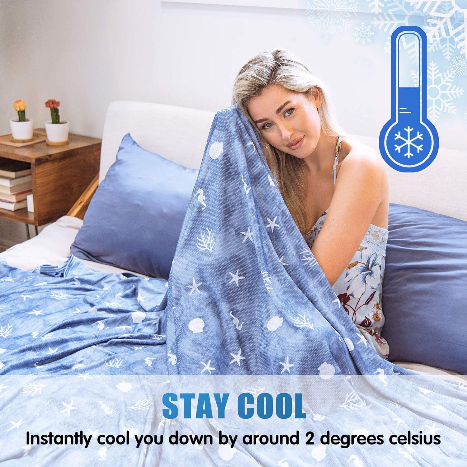 Cooling Blanket with Double Sided Cold Effect Twin/Full Size ...