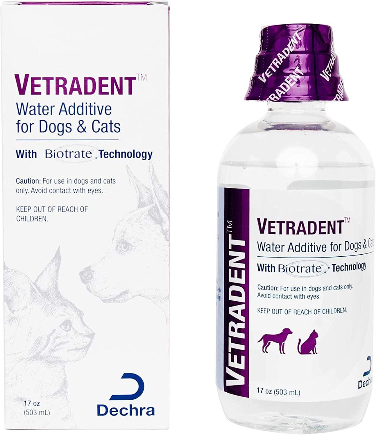 Dechra Vetradent Water Additive 17 oz for Dogs and Cats - Dental Care ...