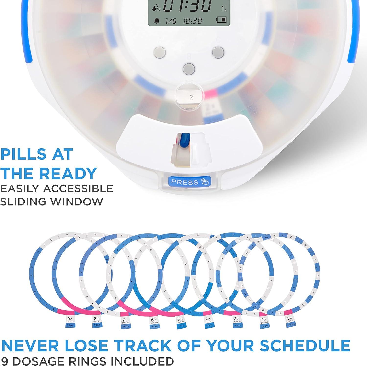 LiveFine Smart WiFi Automatic Pill Dispenser with Frosted Lid | 28-Day ...