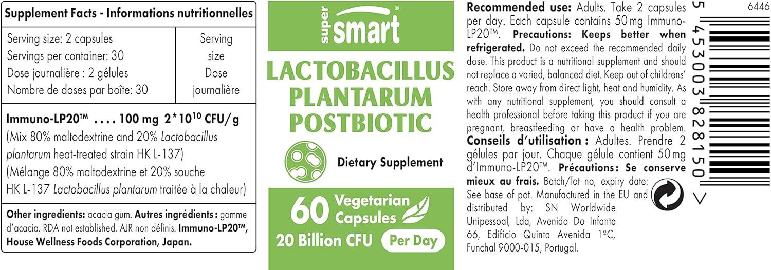 Lactobacillus Plantarum Postbiotic - Immuno-LP20 | Vegan & Gluten-Free ...