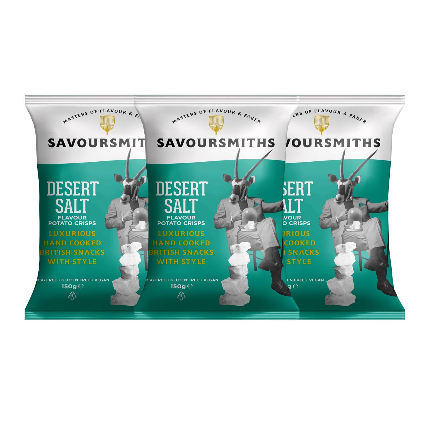 Savoursmiths Desert Salt Luxury English Potato Crisps 150g x 3 | Buy Now with Express ...