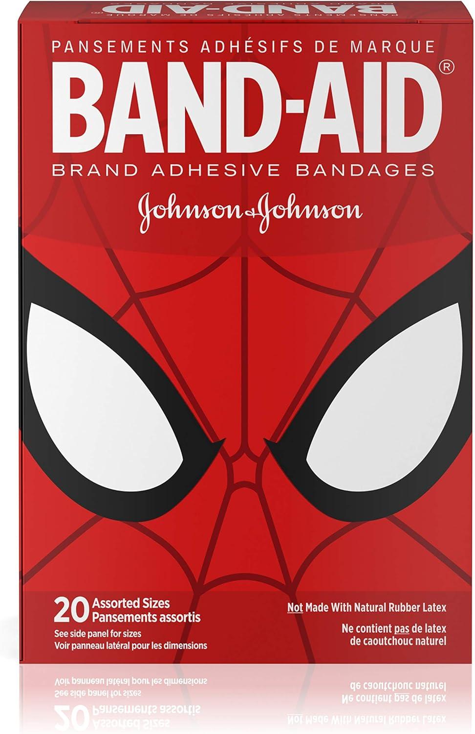 Band-Aid Marvel Spiderman Adhesive Bandages for Kids - 40 Assorted ...