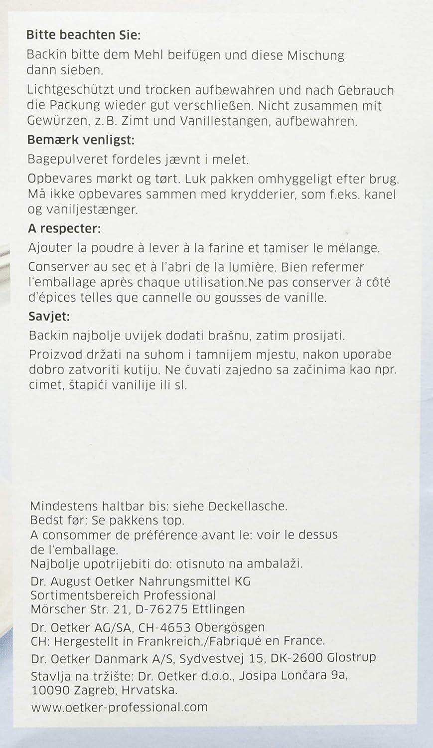 Dr. Oetker Professional Baking Powder - 1kg Pack | Original Quality for ...