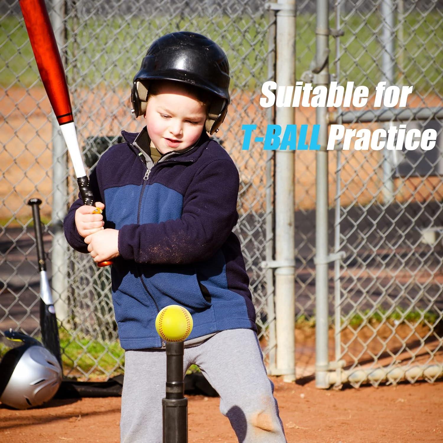 12 Pack Foam Training Baseballs for Kids & Teens - Blue, White, Yellow - Soft Practice Balls ...