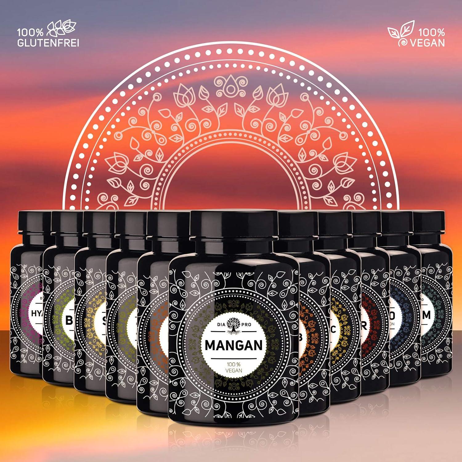 Buy DiaPro Mangan 365 - High-Dose Vegan Manganese Tablets (10mg per ...