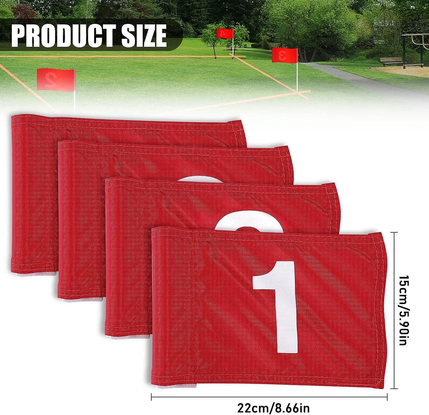 Tobwolf 4PCS Portable 15x22cm Golf Flags for Putting Green - 420D Nylon ...