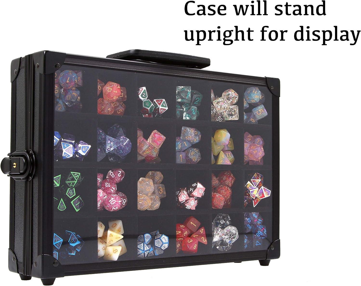 Forged Dice Co. Dice Display Case and Rolling Tray with 2 Divided Trays ...