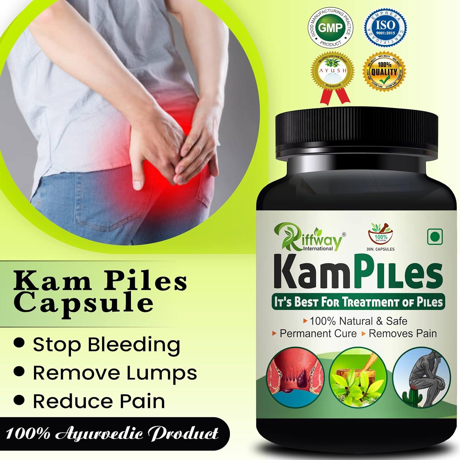 Riffway Kampiles Capsules - Fast-Acting Piles Treatment for Burning ...
