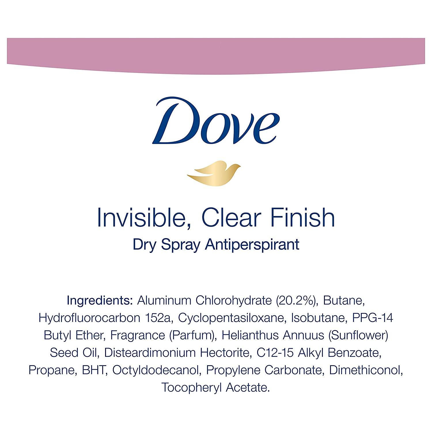 Dove Antiperspirant Deodorant Dry Spray for Women - No White Marks, 48 ...