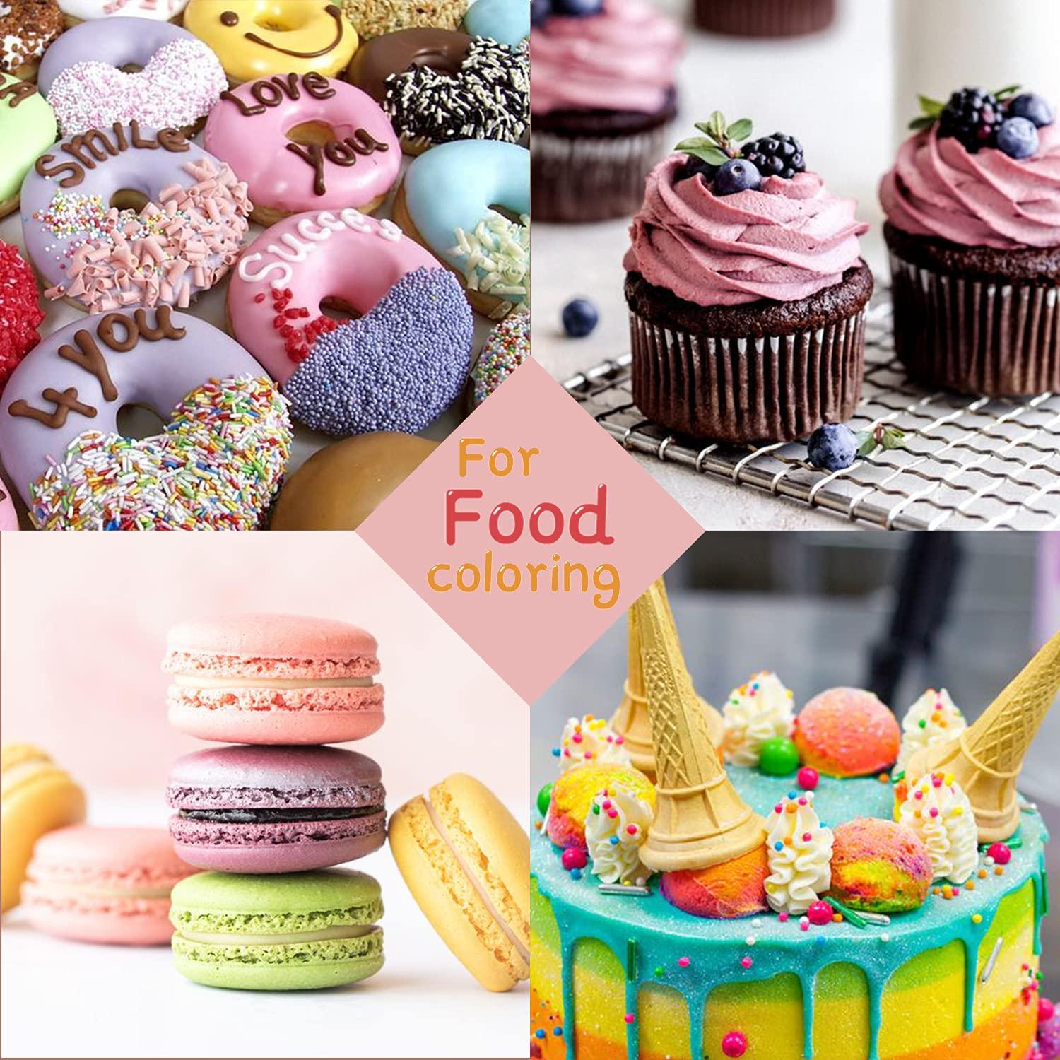 Vibrant Rainbow Food Color Set - 10ml x 10 Concentrated Liquid Dyes for ...