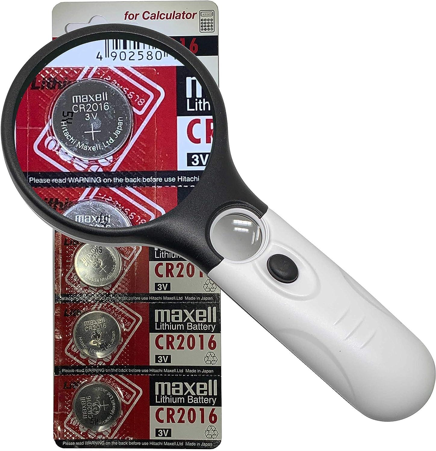 3X Magnifying Glass with 45x Loupe | LED Lighted Magnifier for Reading ...