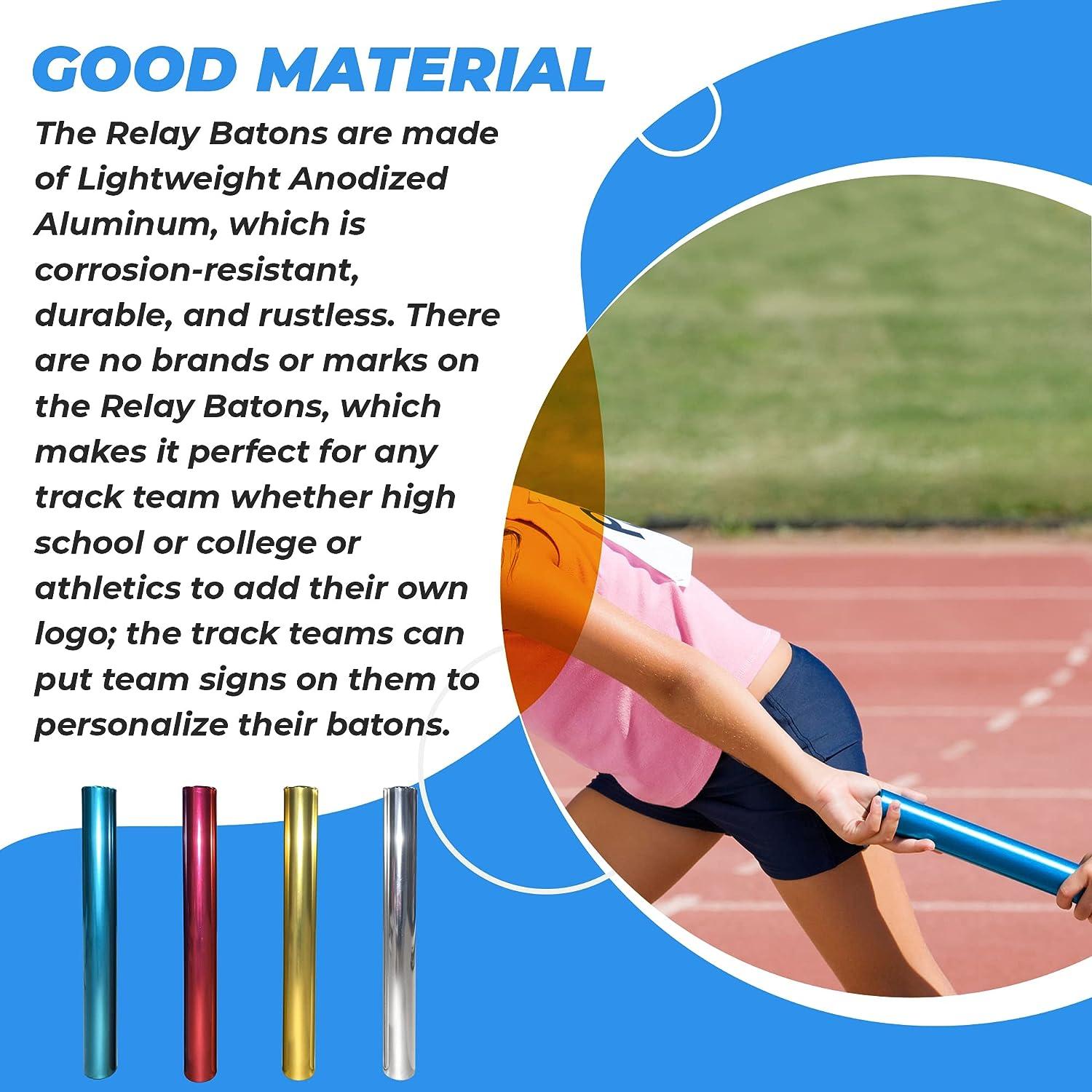 Ace Creations Aluminum Relay Batons for Track and Field Races, Gym, Phy ...