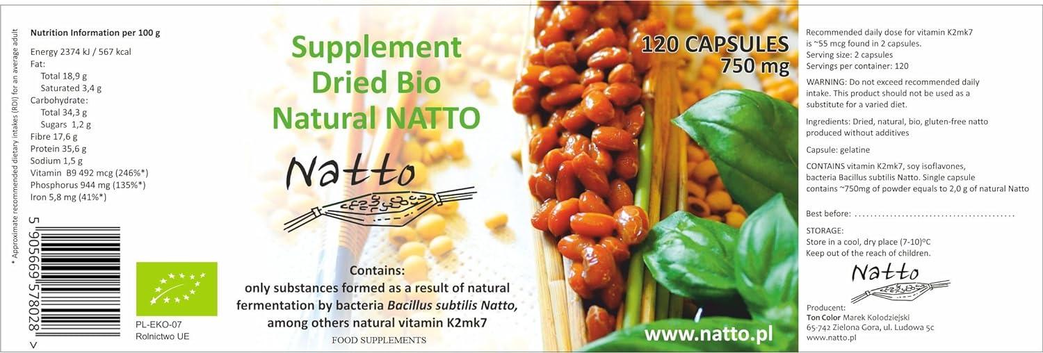 NATTO BIO 4in1 - Vitamin K2 MK7, Nattokinase, Probiotics, Soy ...