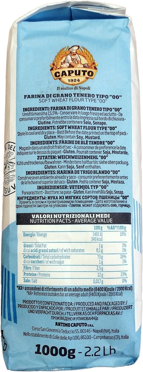 Caputo Flour Blu Kg. 1 Type 00 - Bulk Pack of 5 Pieces | Buy Now with ...