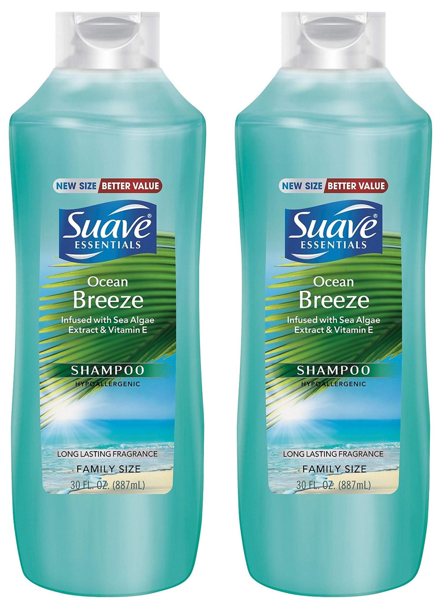 Suave Essentials Ocean Breeze Shampoo - Family Size 30 FL OZ - Pack of ...