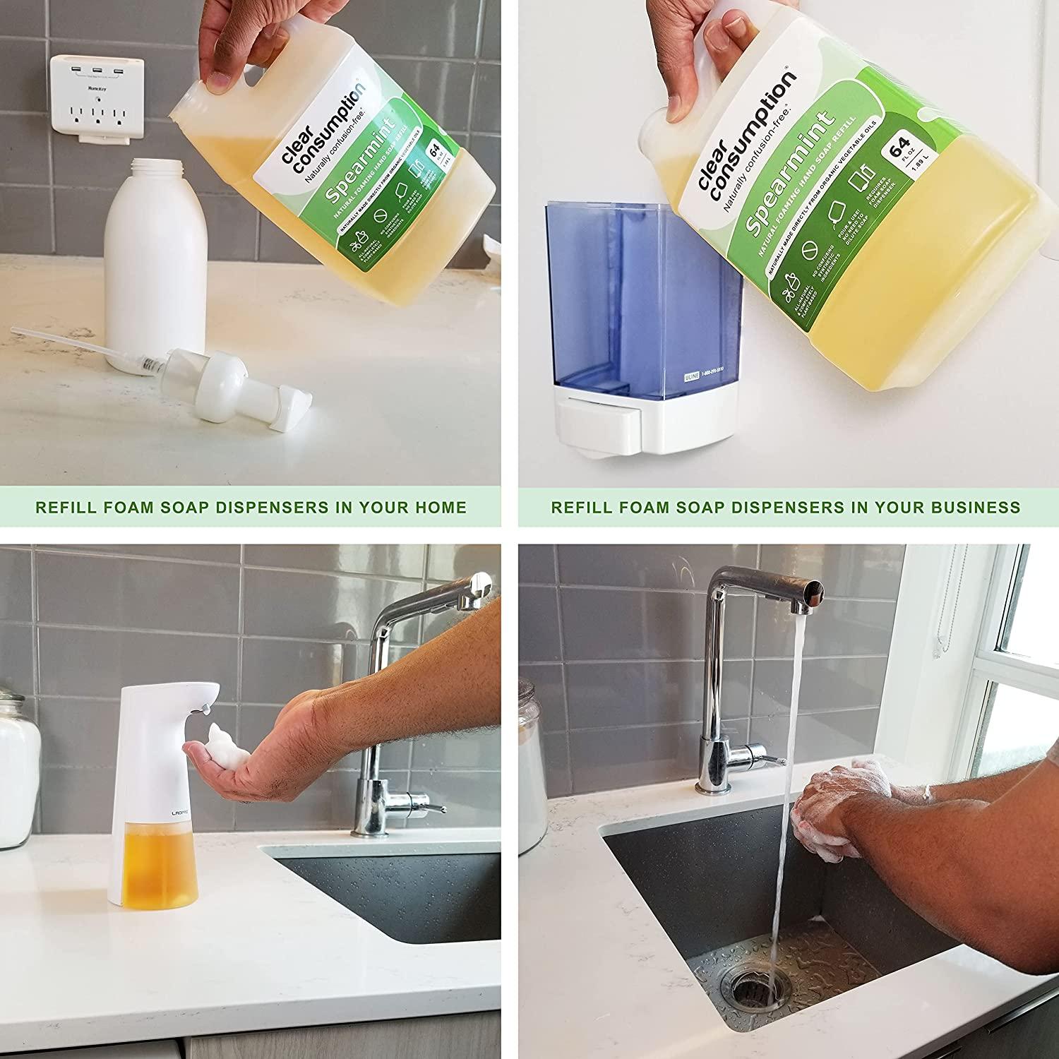 Clear Consumption Natural Spearmint Foaming Hand Soap Refill, 64 oz (1/ ...