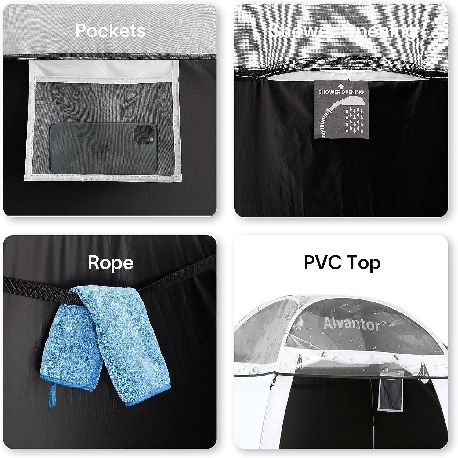 Alvantor Shower Tent Outdoor Camping Changing Room | Portable Privacy ...