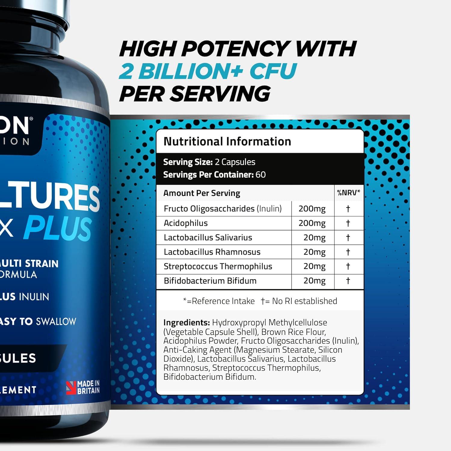 Superior Probiotic - 20 Billion CFU Cultures Complex Plus with ...