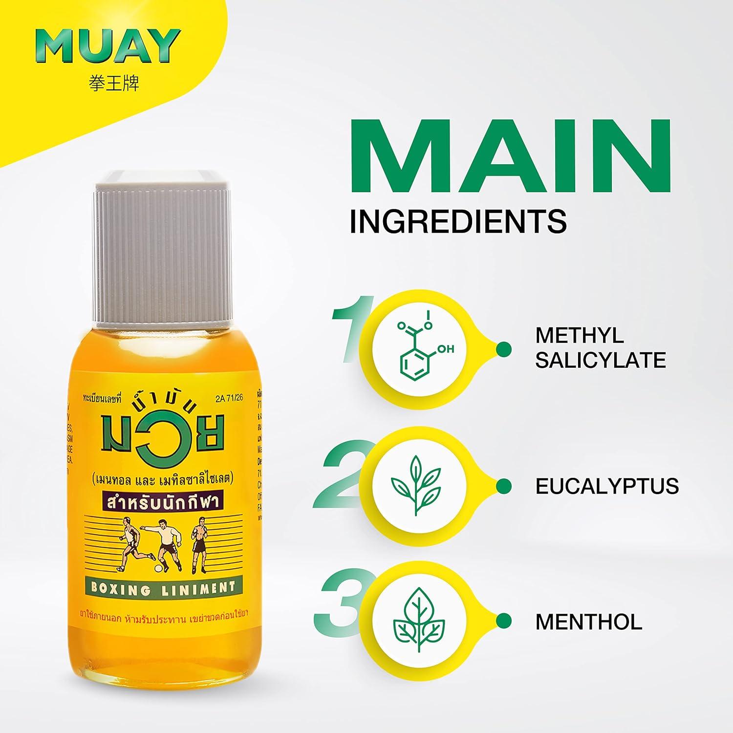 Namman Muay Thai Boxing Liniment 120ml - Fast-Acting Pain Relief Formula