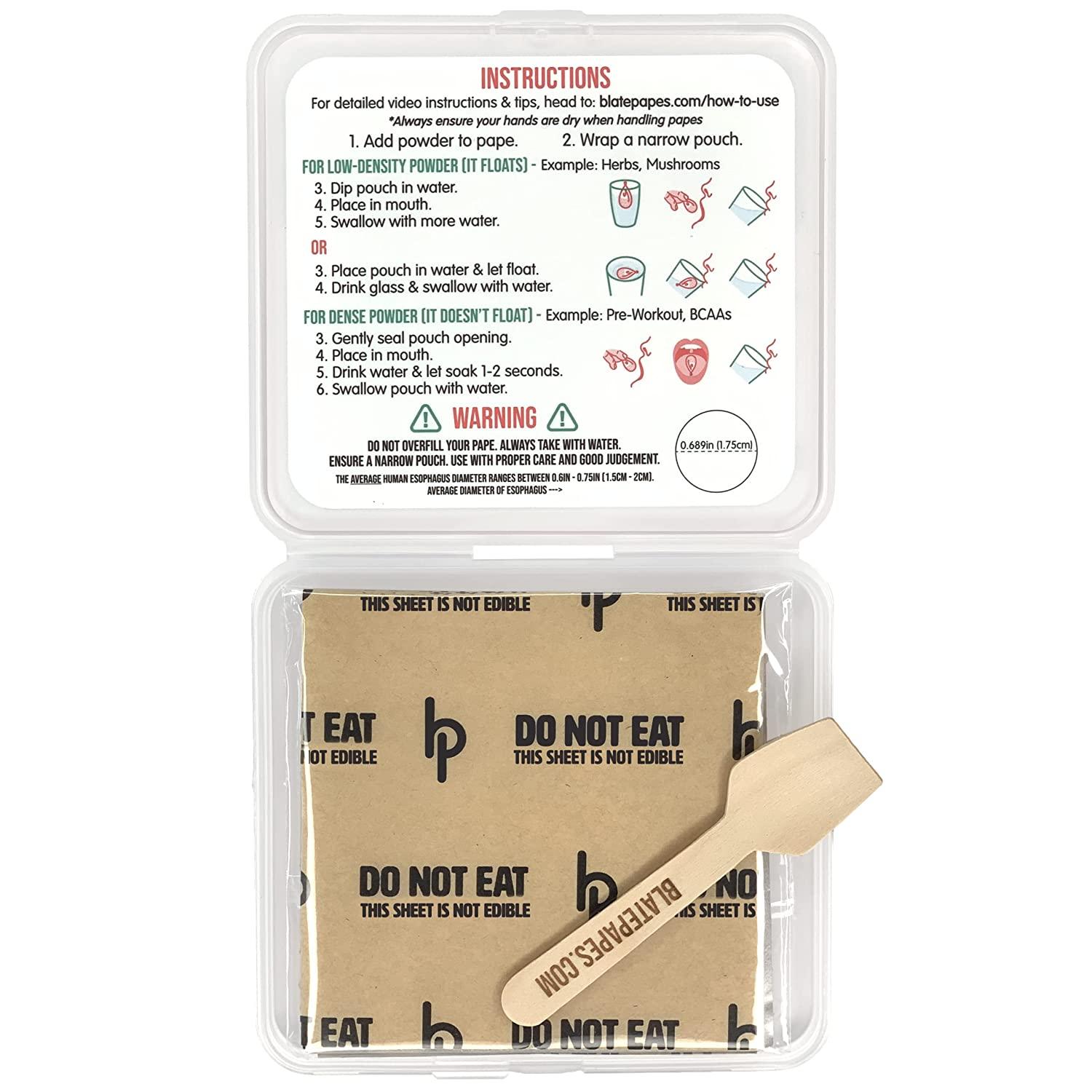 Blate Papes Oblate Disc Squares 200 Count - Edible Films for Herbs and ...