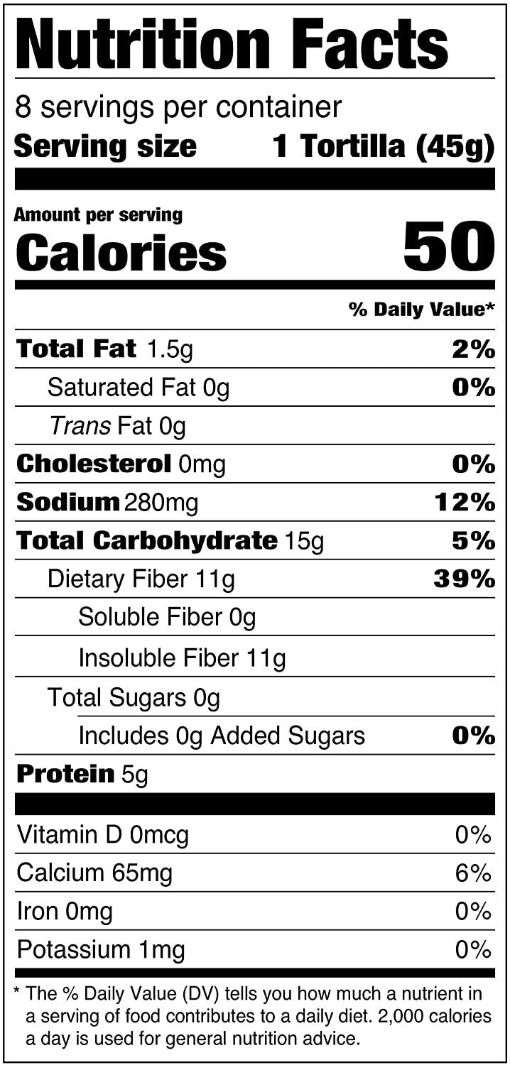 OL Xtreme Wellness High Fiber 8 Flour Tortillas - Low Carb, Keto ...
