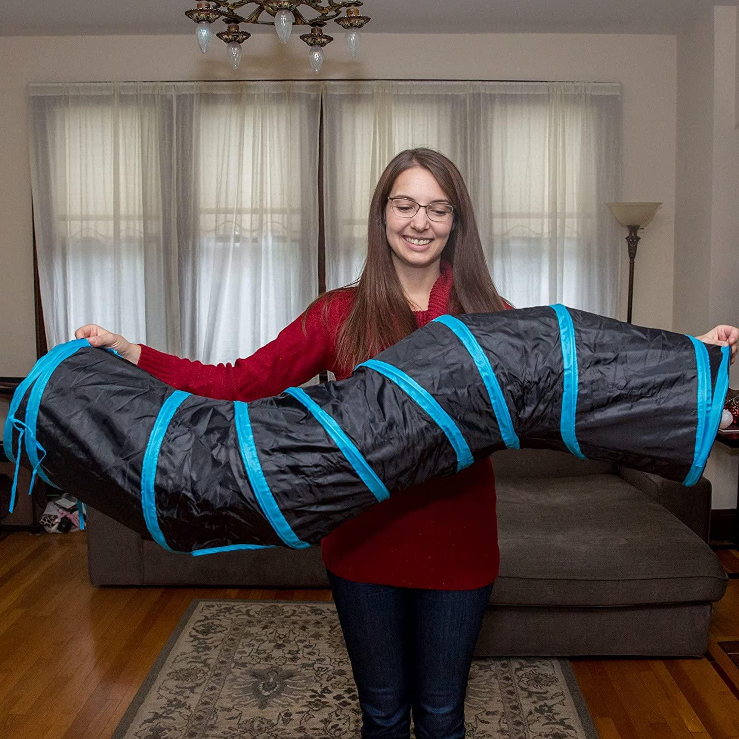 PetLike S-Way Cat Tunnel: Collapsible Interactive Hideaway Toy with ...