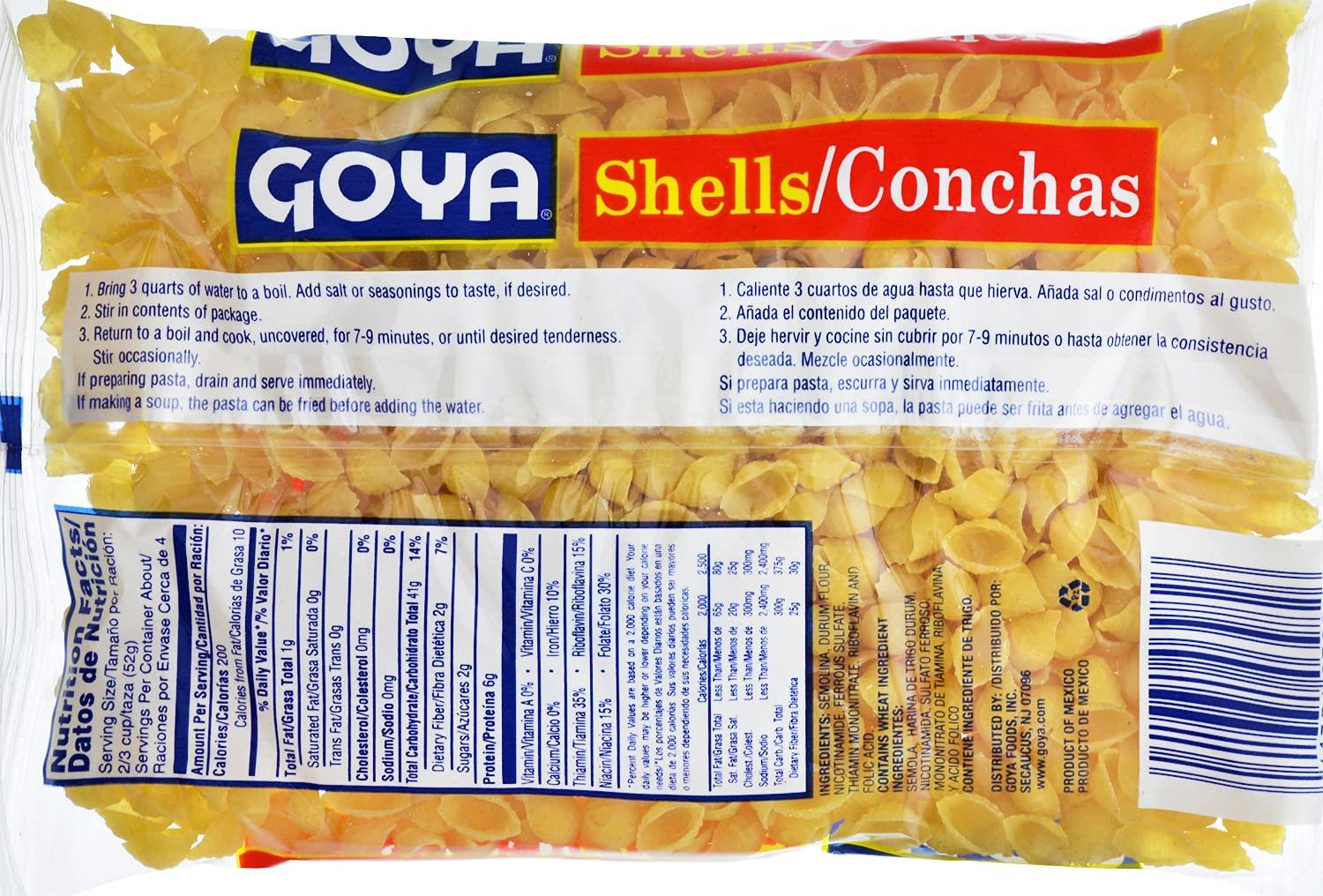 Goya Foods Conchas Pasta 7-Ounce (Pack of 20) - Authentic Mexican ...