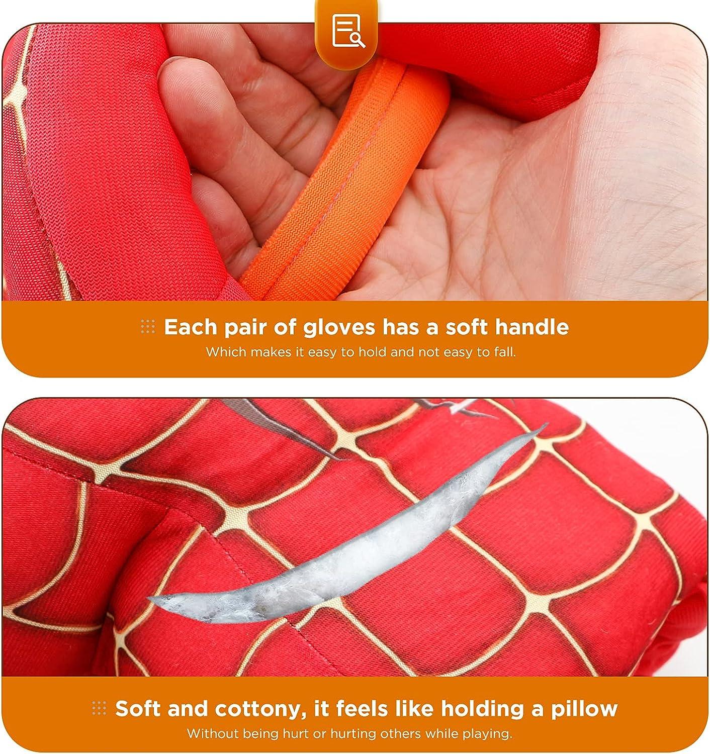 Kids Boxing Plush Superhero Gloves - Red | Fun Hands Fists Toys | Buy ...