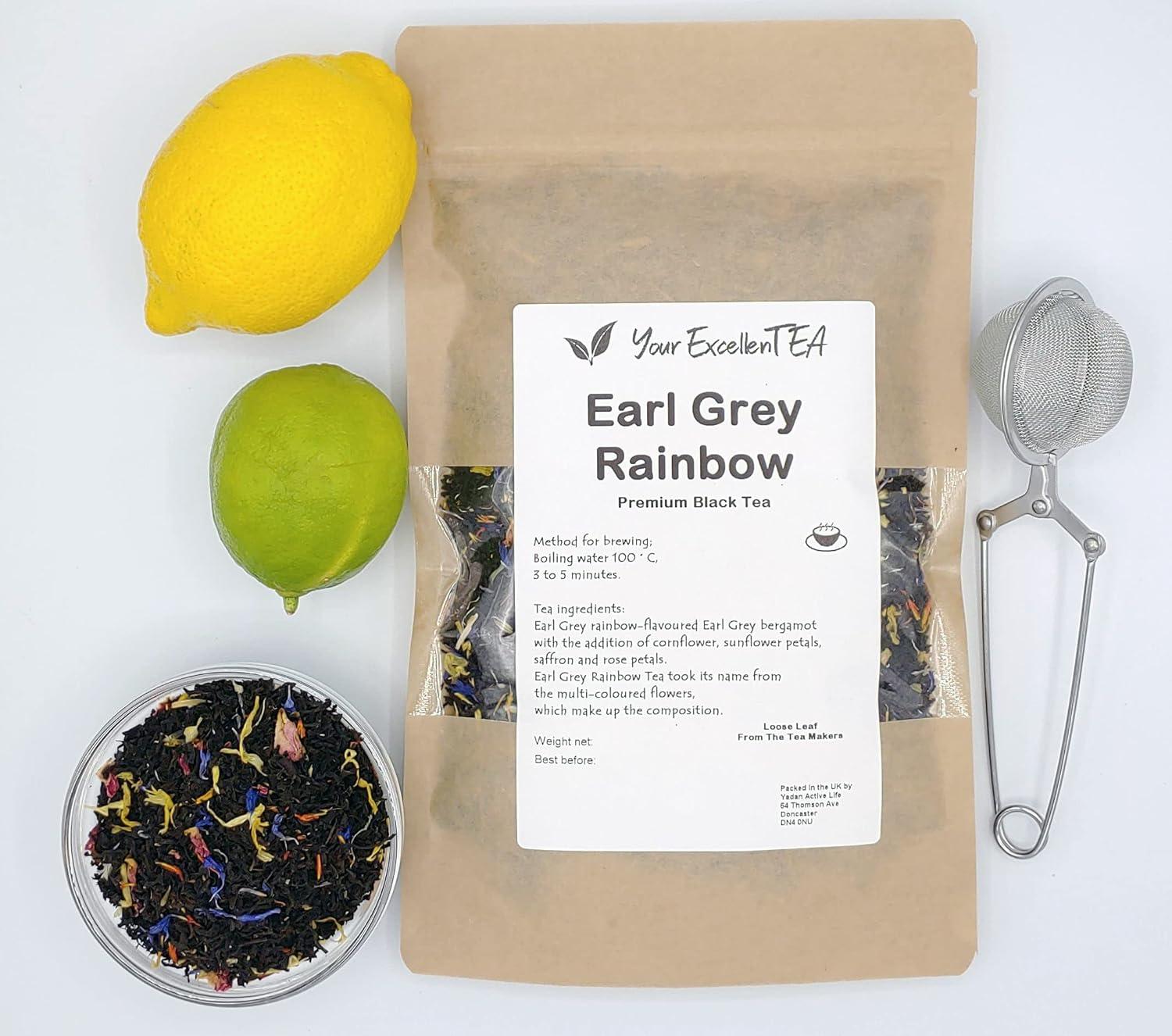Earl Grey RAINBOW Loose Leaf Tea with Bergamot Oil from Ceylon BOP1 ...