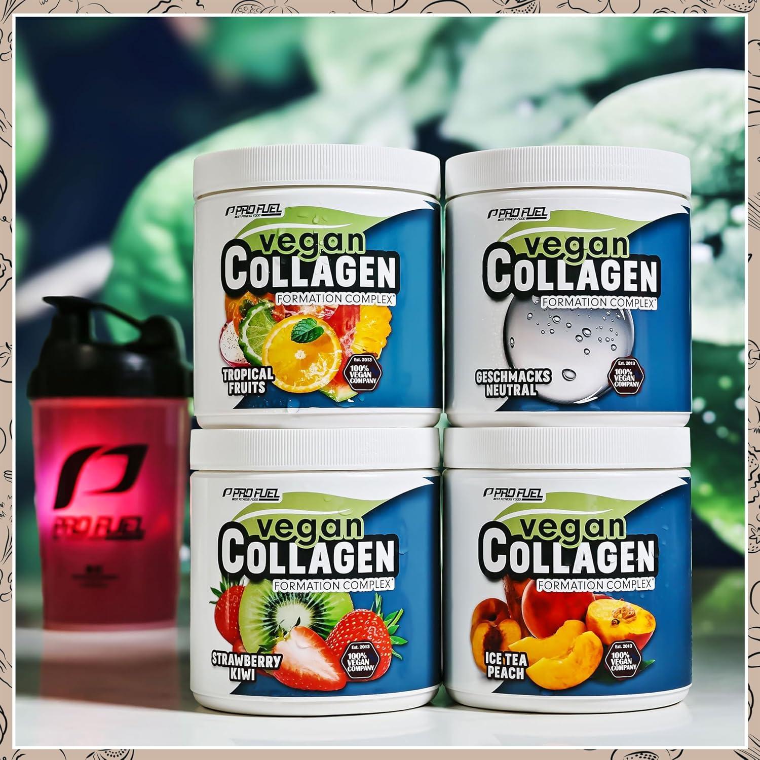 Vegan Collagen Powder with Hyaluronic Acid & Natural Vitamin C - 10g Amino Acids - Ice Tea Peach ...