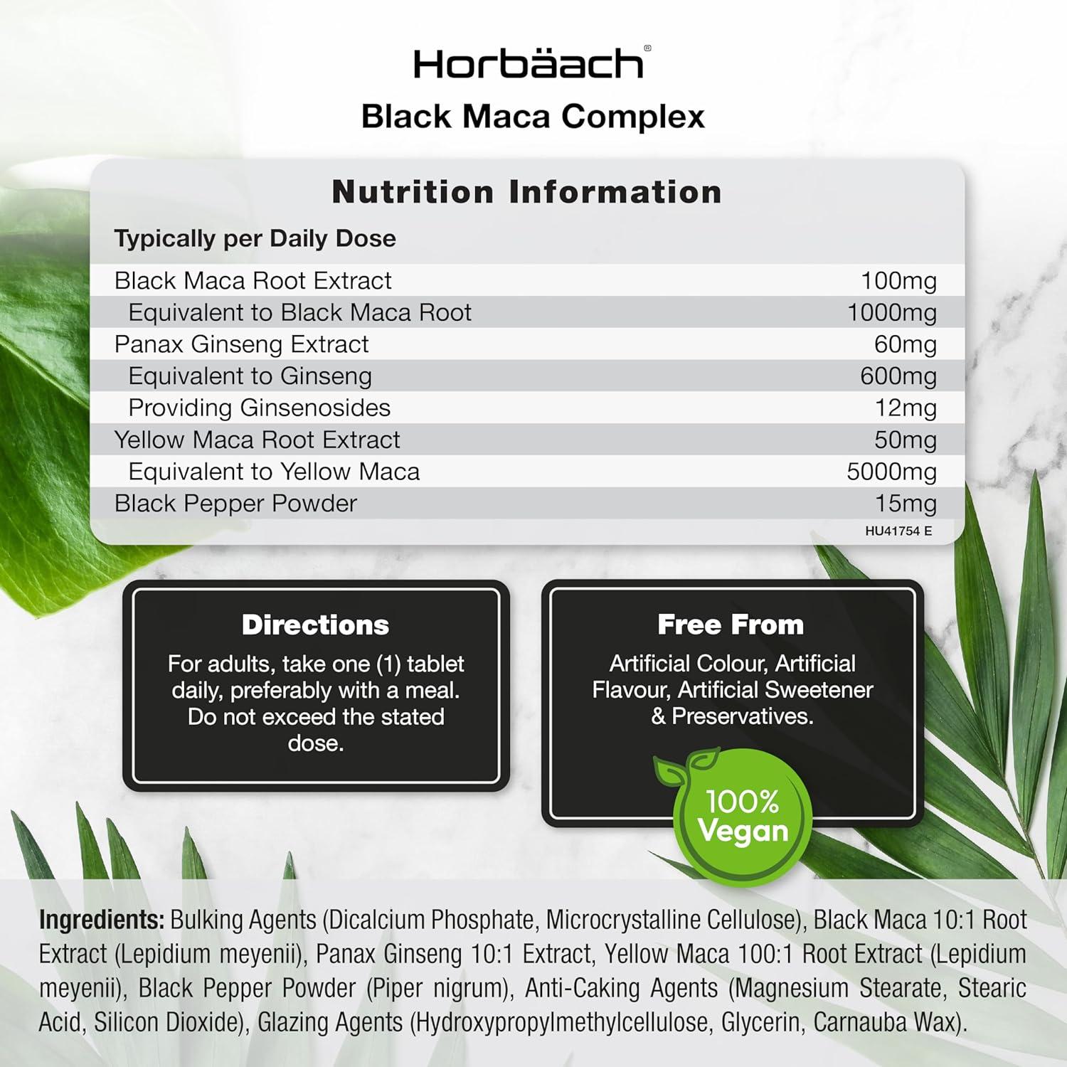 Maca Root Capsules 6000mg | High Strength | Black Maca Complex | with ...