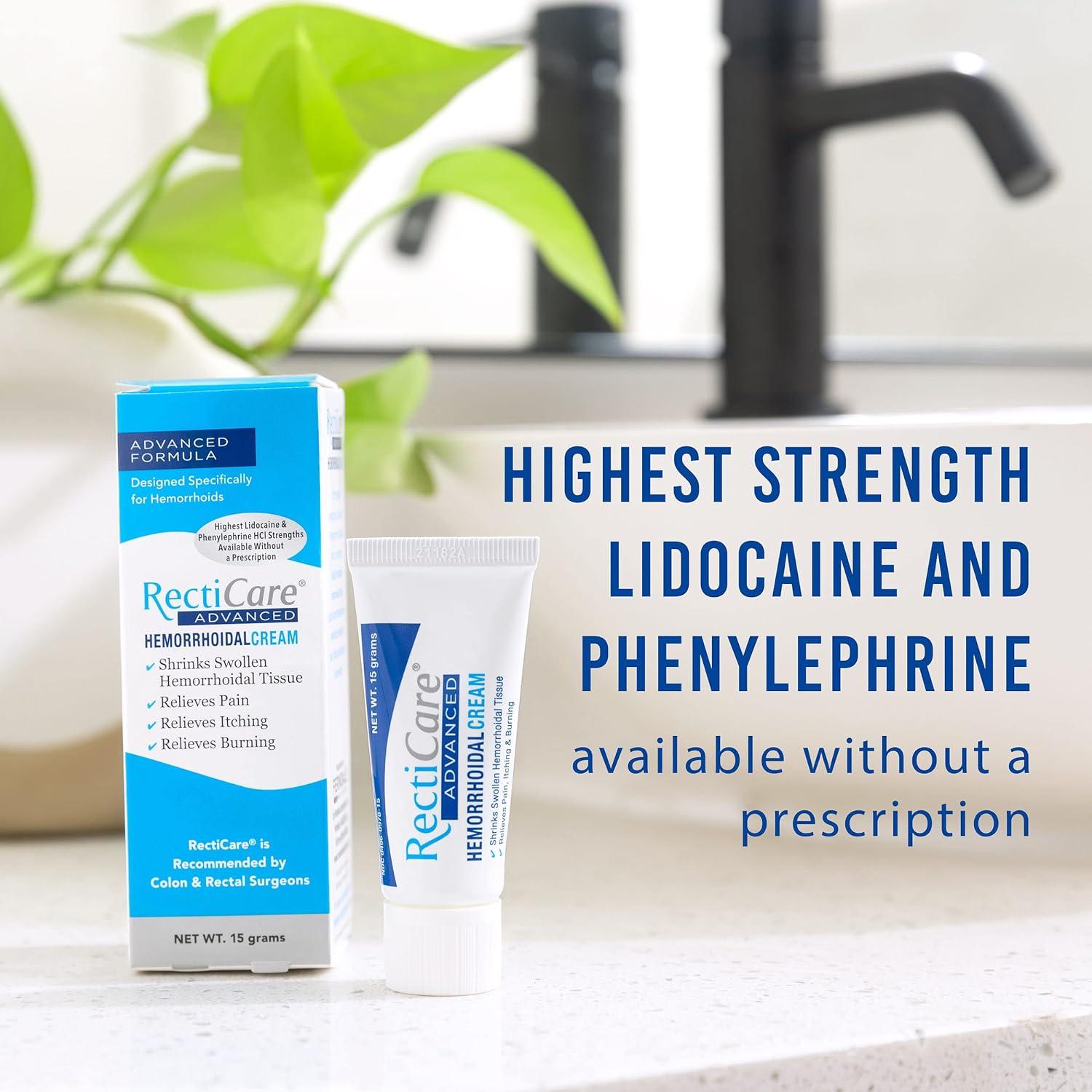 Recticare Advanced Hemorrhoidal Cream - Soothing Relief for Hemorrhoids ...