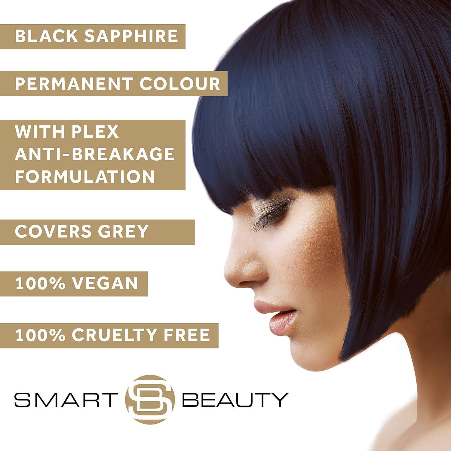 Smart Beauty Blue Black Hair Dye with Plex Anti-Breakage Tech ...