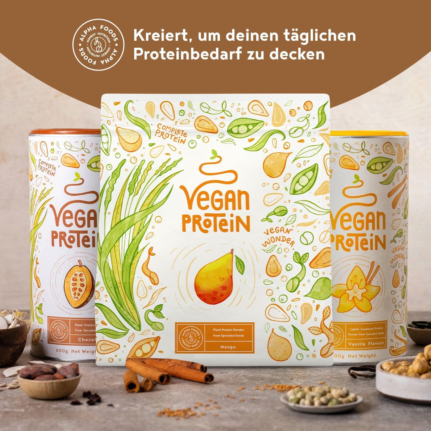 Vegan Mango Protein Powder - 75% Protein 23g per Serving - Rice & Pea ...