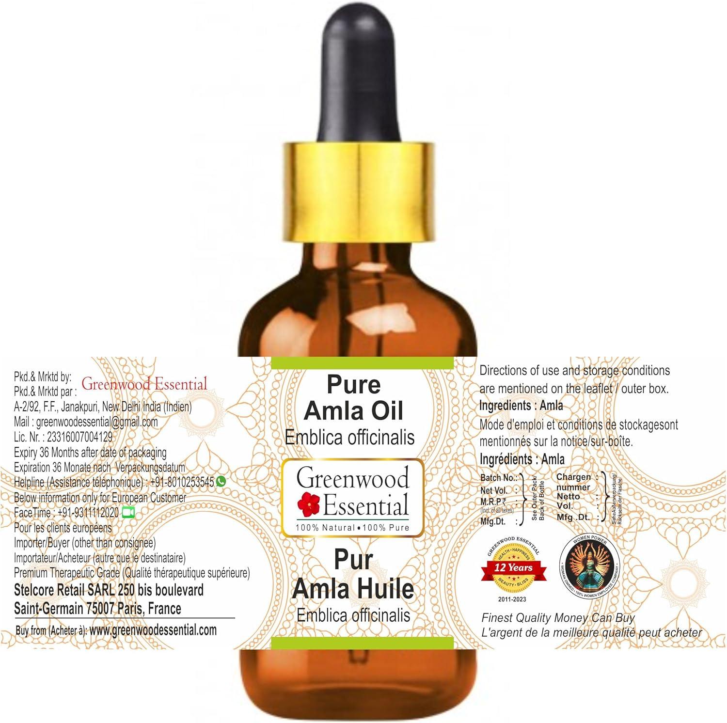 Buy Greenwood Essential Pure Amla Oil (Emblica officinalis ...