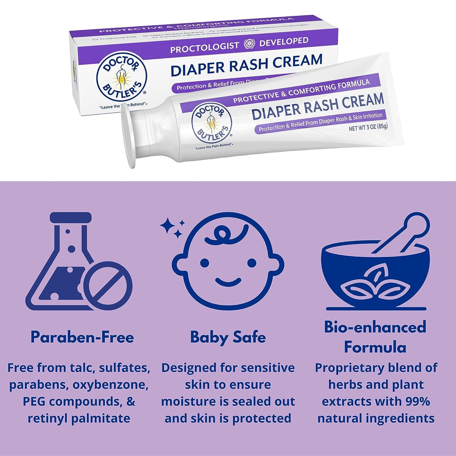 Doctor Butler's Maximum Strength Diaper Rash Cream 3oz - Fast Relief ...