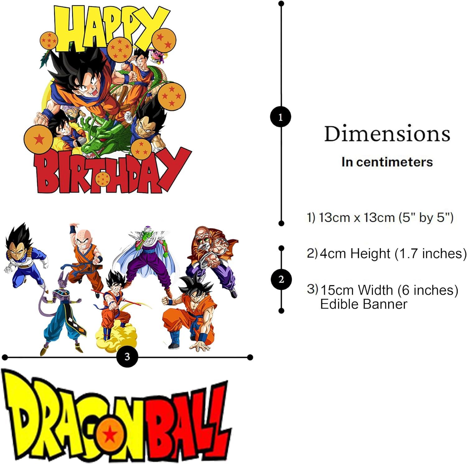 Dragon Ball Z Themed Cake Topper Decoration Goku and Crew Anime Manga ...