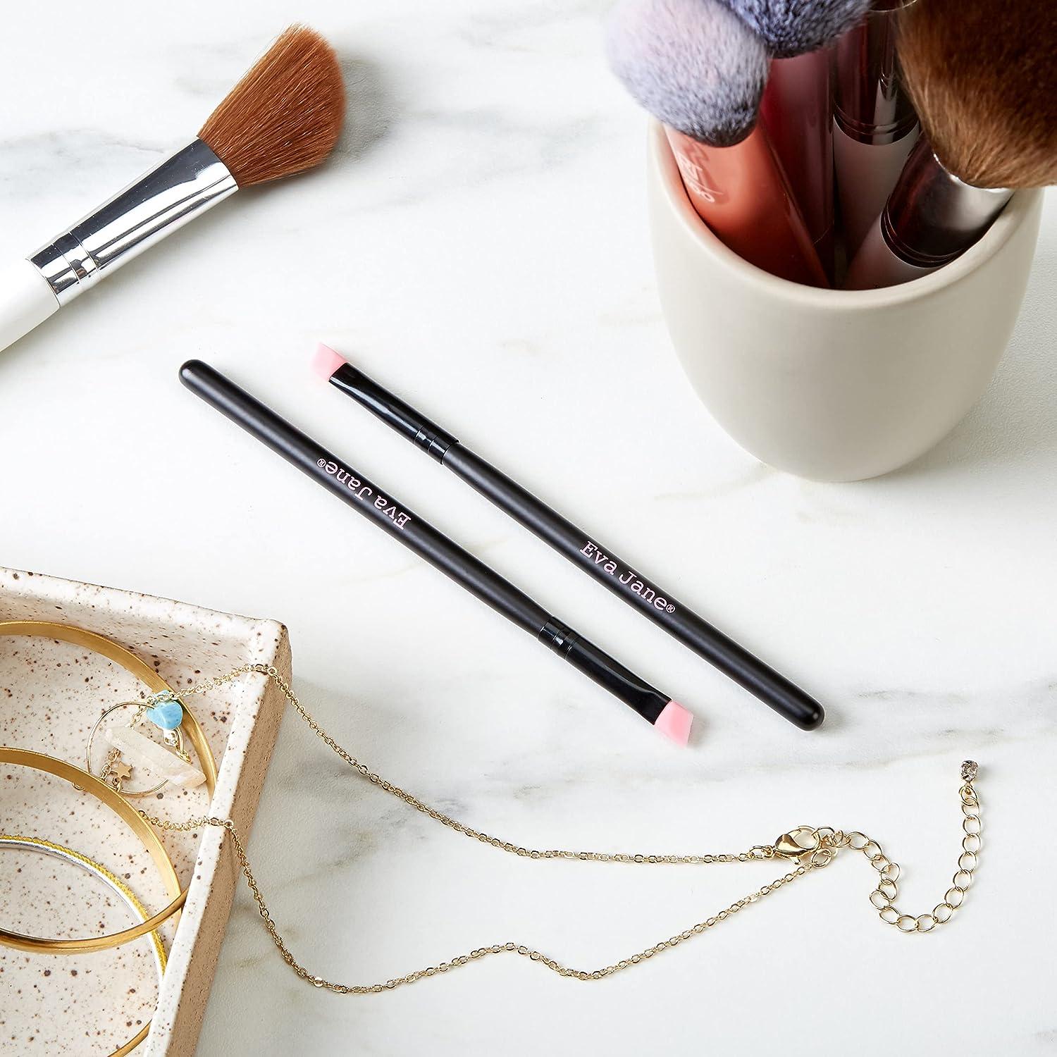 EVA JANE Silicone Detail Angle Brush - Set of 2 | Precision Makeup ...