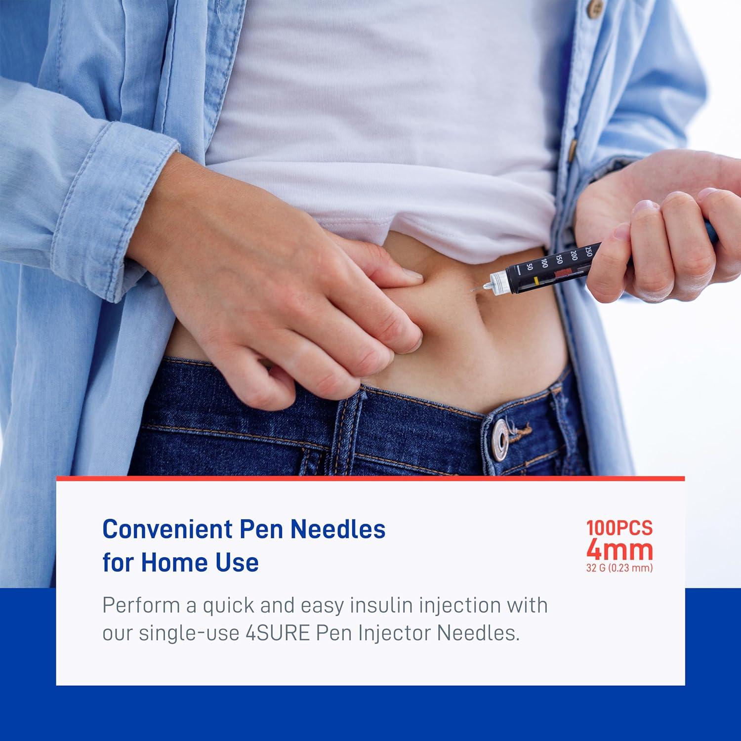 Insulin Needles for Injections - Sterile Single-Use Insulin Pen Needles ...