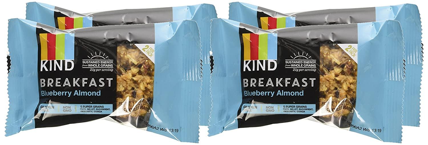 KIND Breakfast Bar Blueberry Almond - 4 CT 1.8 Oz Packs | Healthy Snack ...