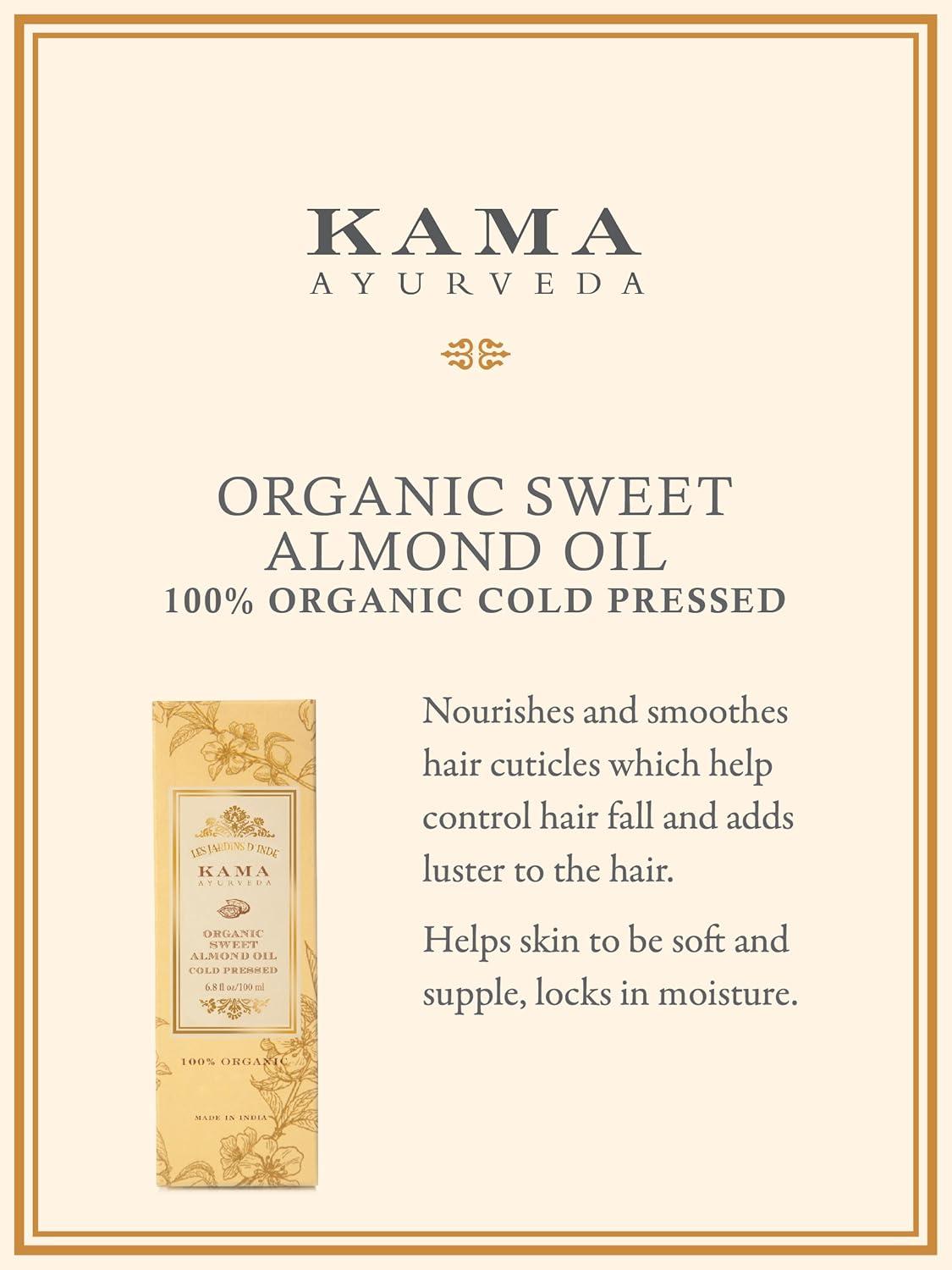 KAMA AYURVEDA Organic Extra Virgin Sweet Almond Oil - 100 ml | Buy Now ...