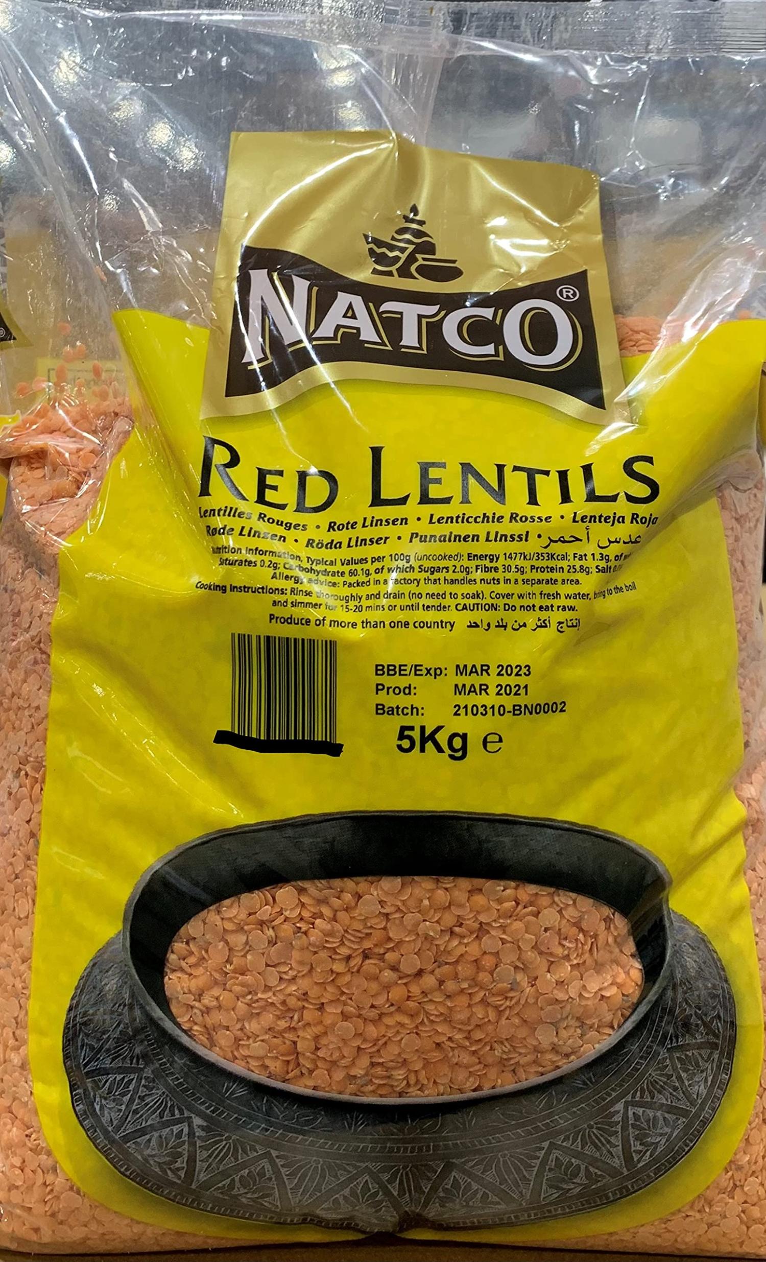 RED LENTILS 5kg | Buy Now with Express International Delivery | GoSupps.com