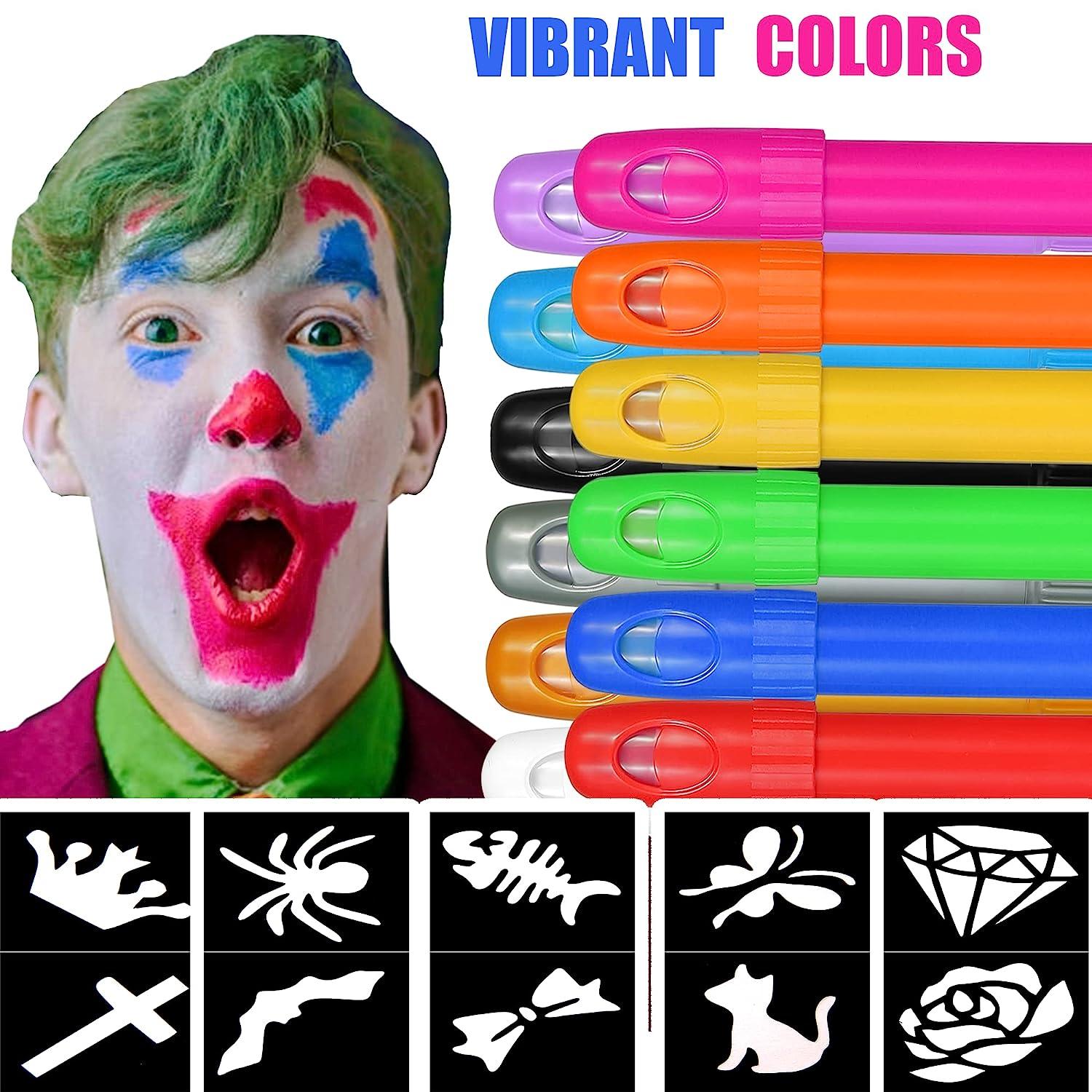 Jim&Gloria Face Paint Kit - 12 Gold & Silver Colors, Washable Crayons ...