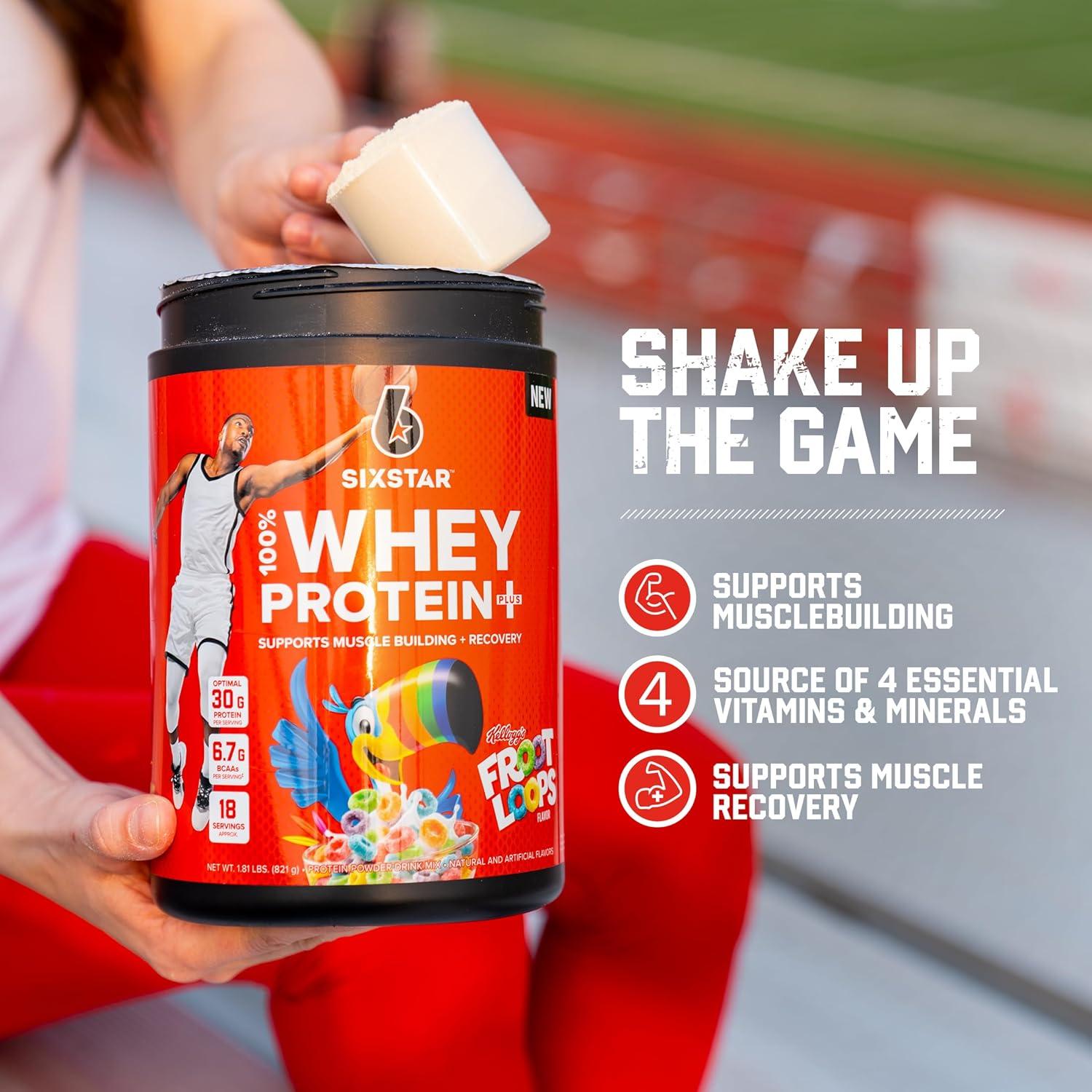 Six Star Whey Protein Powder Plus - Muscle Building Recovery & Immune ...