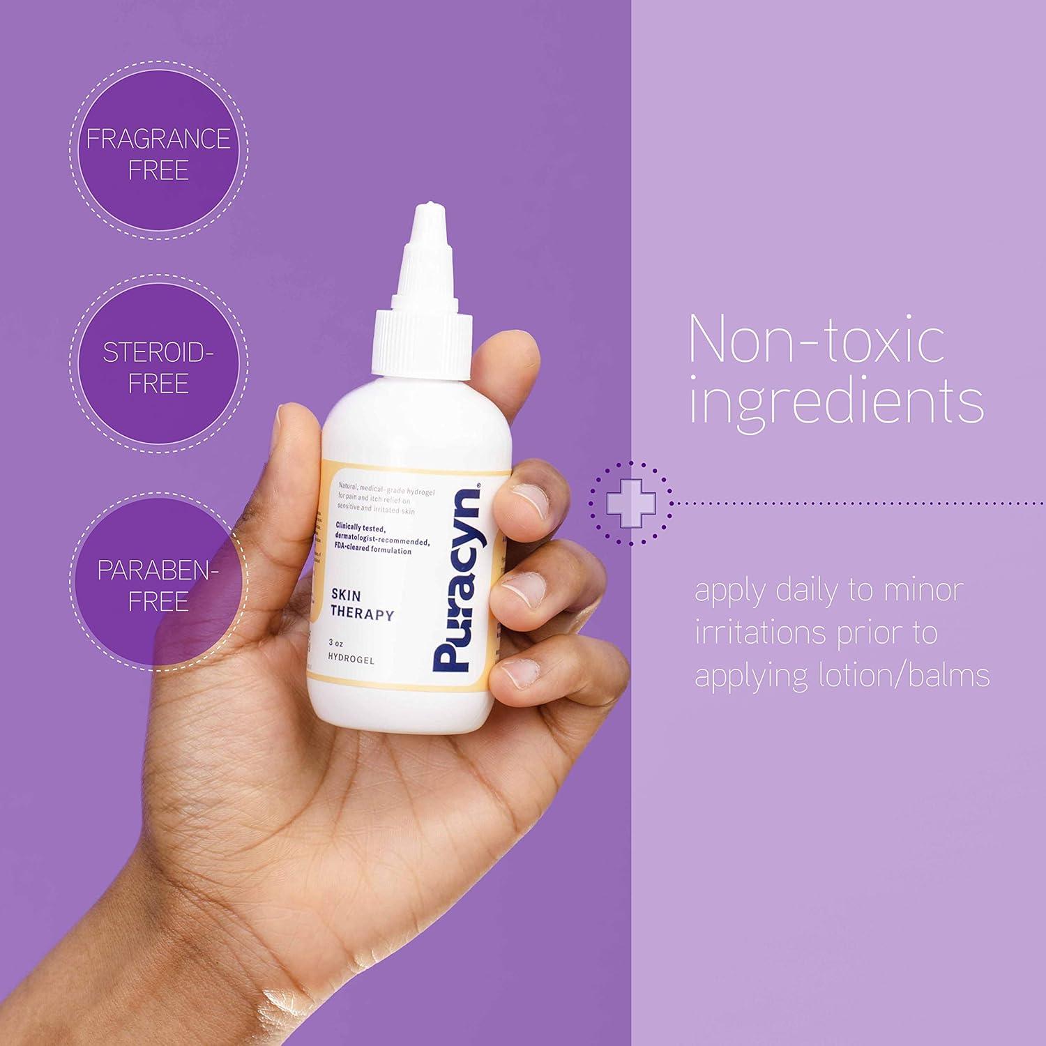 Puracyn Skin Therapy Hydrogel 3 oz - Natural Medical-Grade Pain & Itch ...