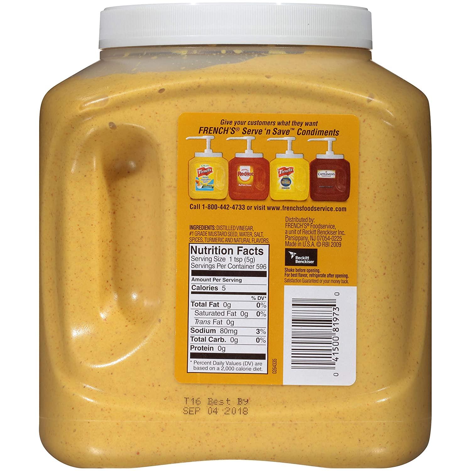 French's Spicy Brown Mustard 105 oz - Bold Flavor in a 105 Ounce Bottle ...