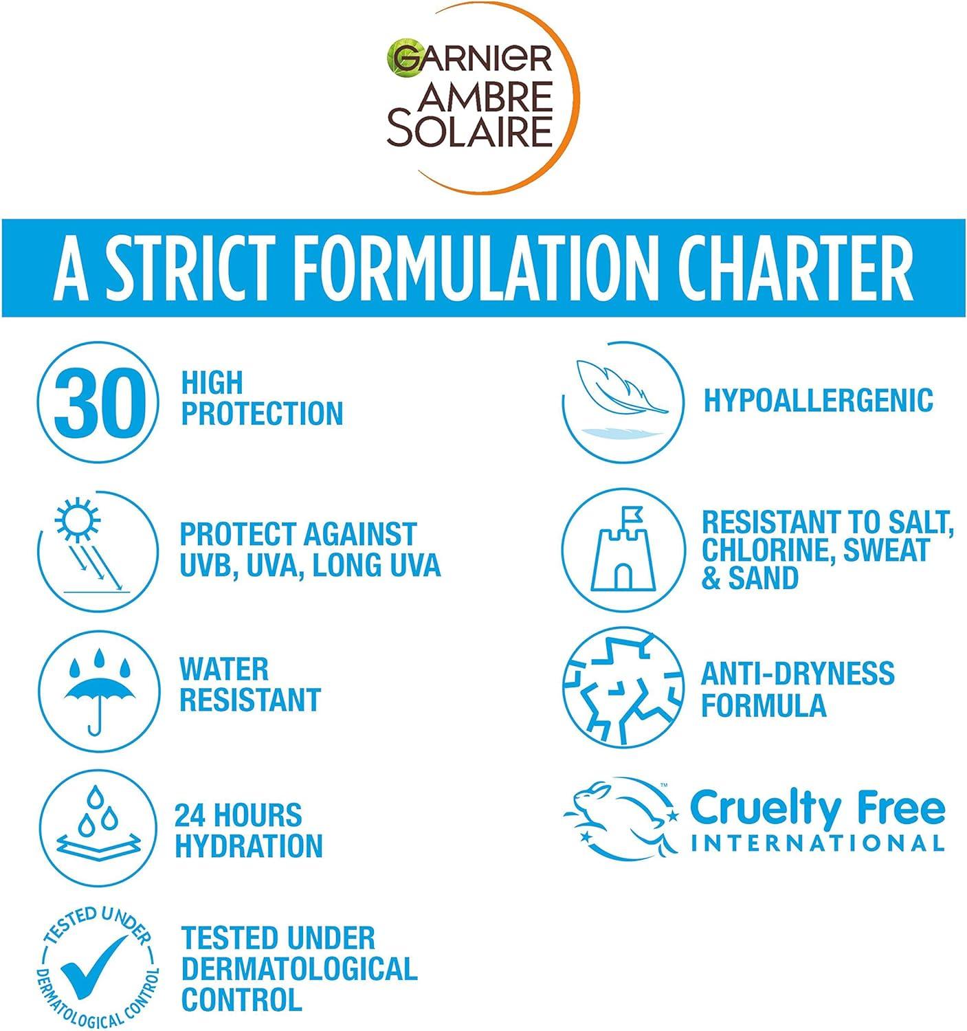 Garnier Ambre Solaire SPF 30 Water Resistant High Protection Sun Cream ...